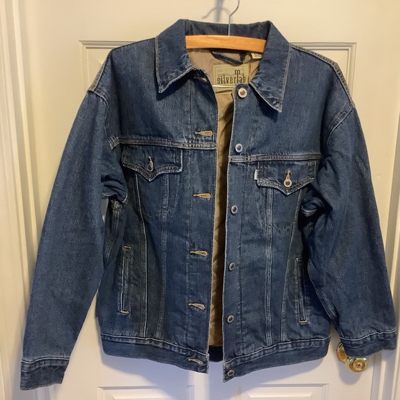 Levi's | Jackets & Coats | Levis Silver Tab Denim Baggy Lined Trucker ...